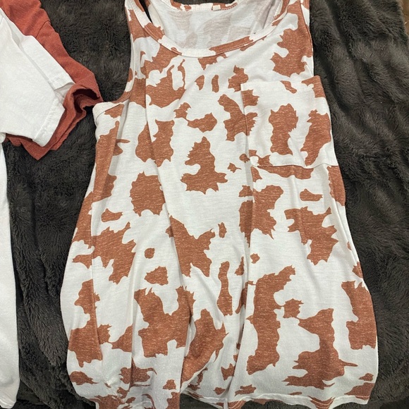 Tops | Cowprint Tank Top | Poshmark